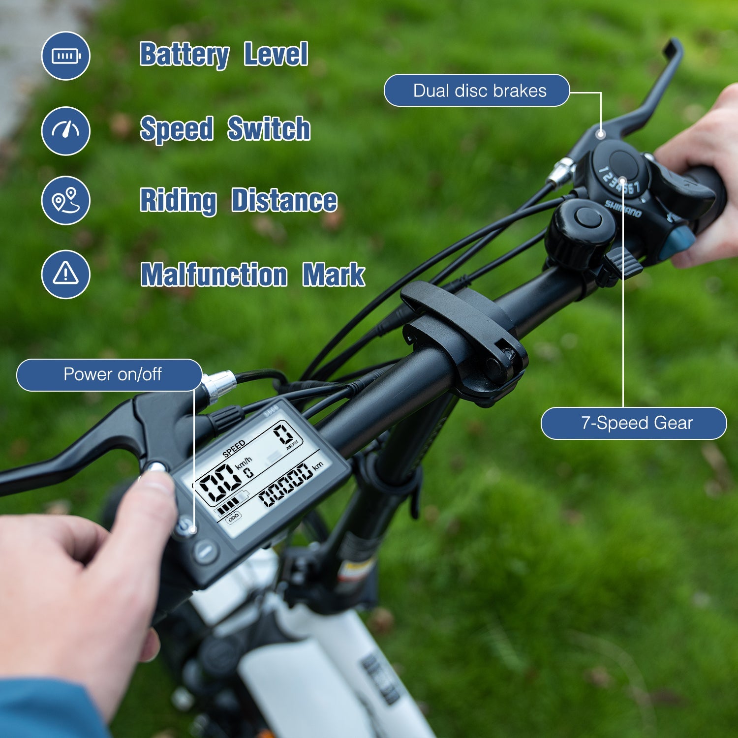 EVERCROSS EK6 Foldable Electric Mountain Bike – 20" Fat Tire – ca ...